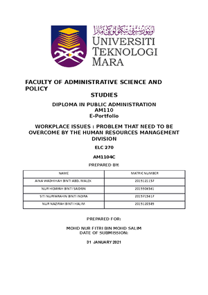 Public administration - Am110 - UiTM - Studocu