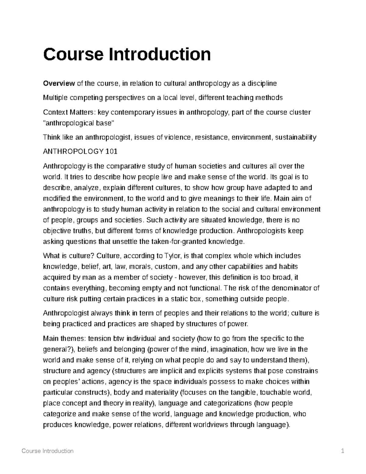 Challenges Notes merged - Course Introduction 1 Course Introduction ...