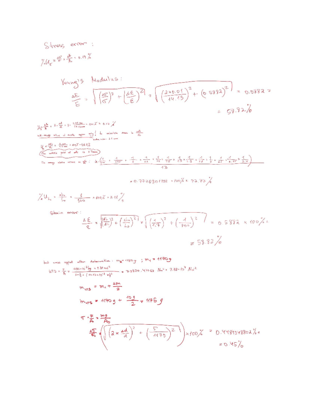 Errors calculation - AER11004 - Studocu