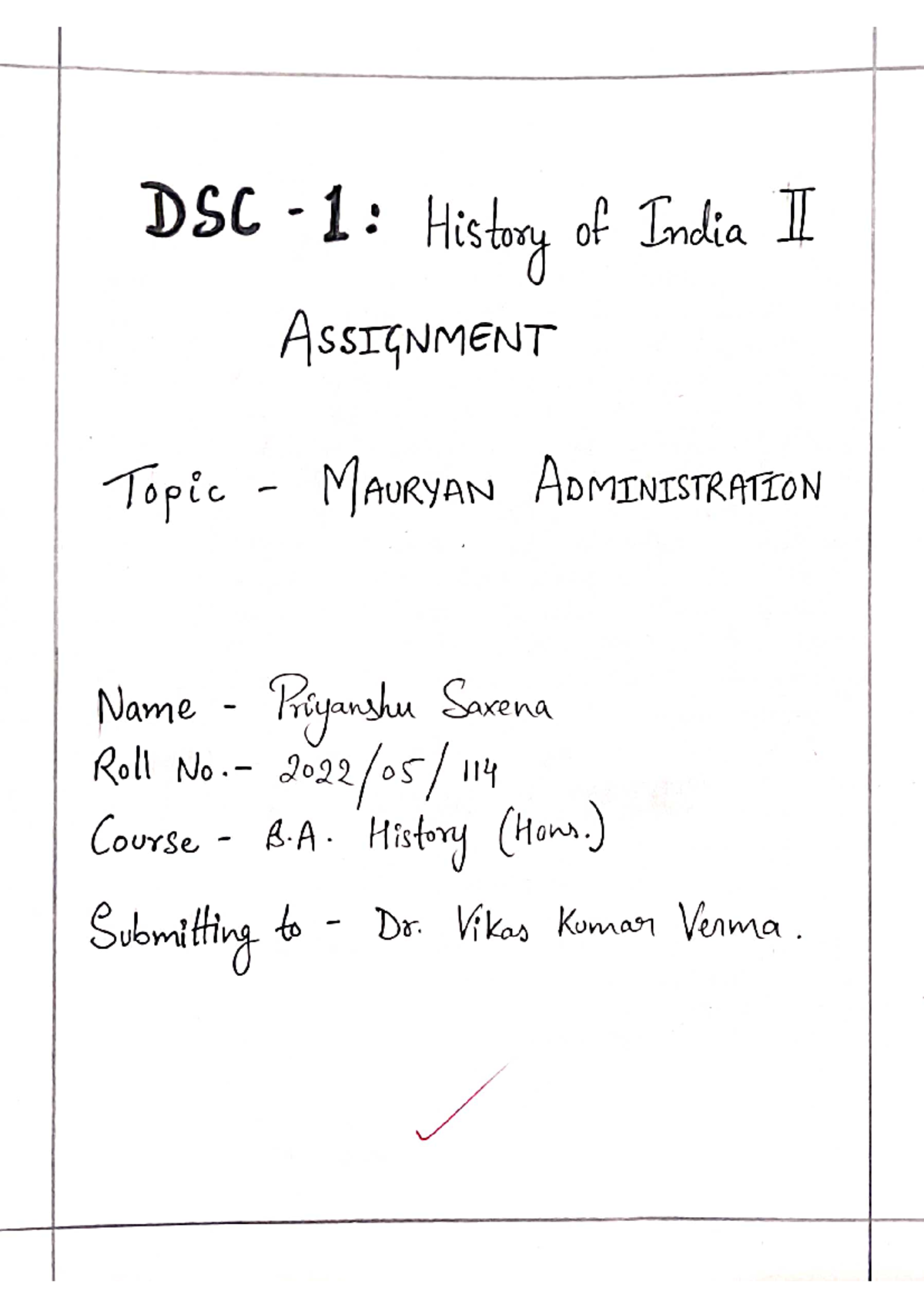 DSC 1 - Assignment 1 - History of India 1200-1500. - 22518 - Studocu