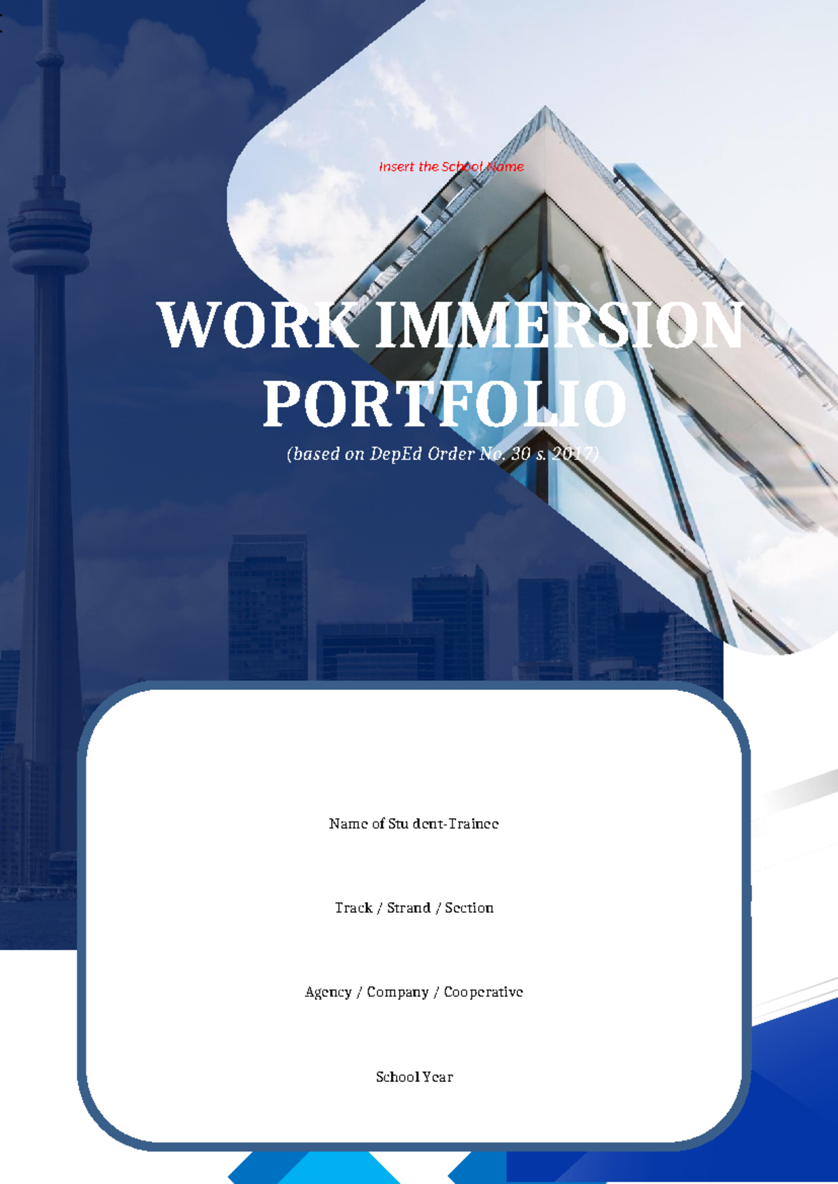 Portfolio-work-immersion 1 - Insert the School Name WORK IMMERSION ...