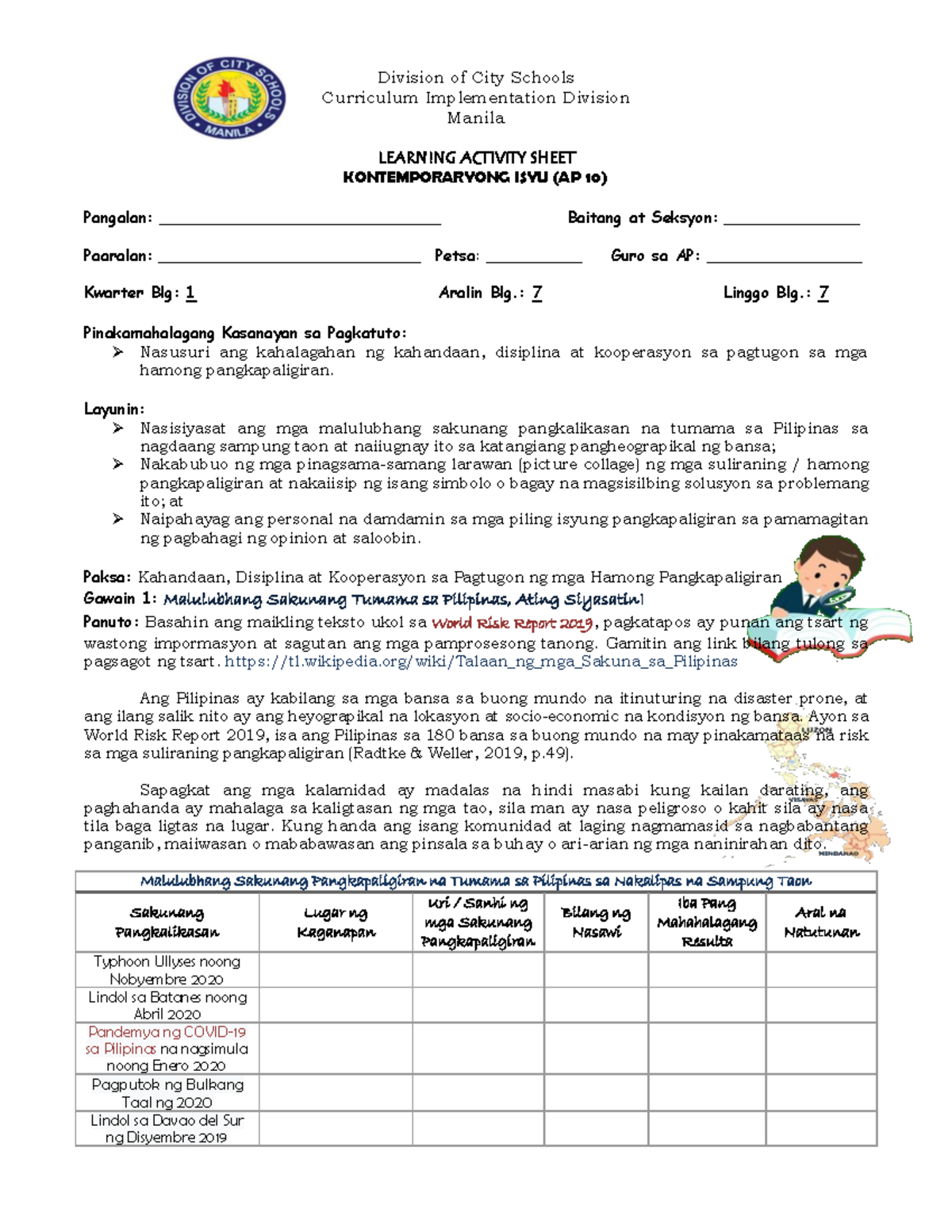 Lesson 4 1st Quarter Additional Learning Activity Sheet AP10 L7 W7 M4 ...