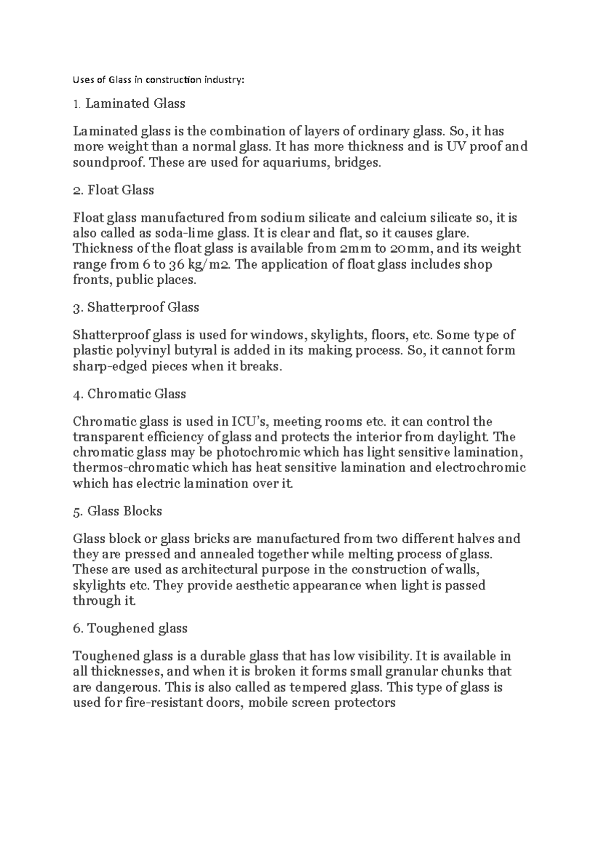 Various uses of glass - Uses of Glass in construction industry ...