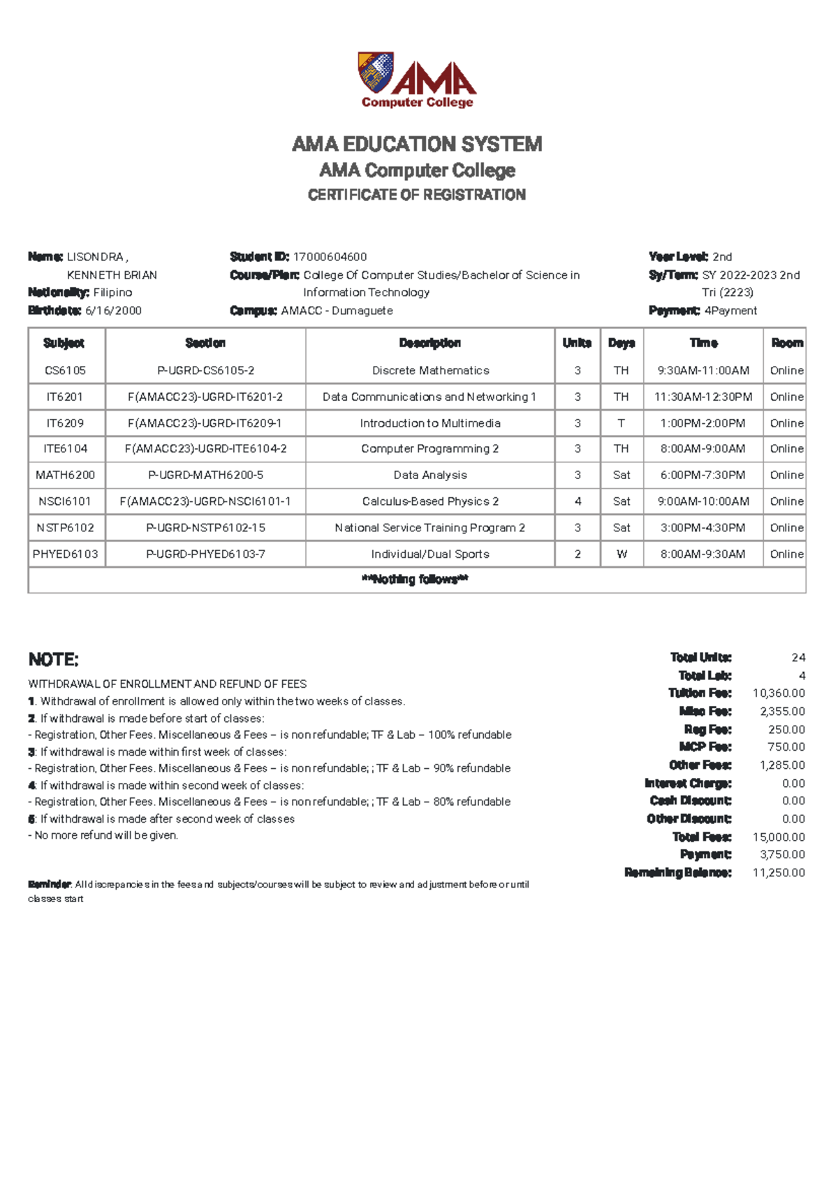 Student Assesment - Assignment - AMA EDUCATION SYSTEM AMA Computer ...