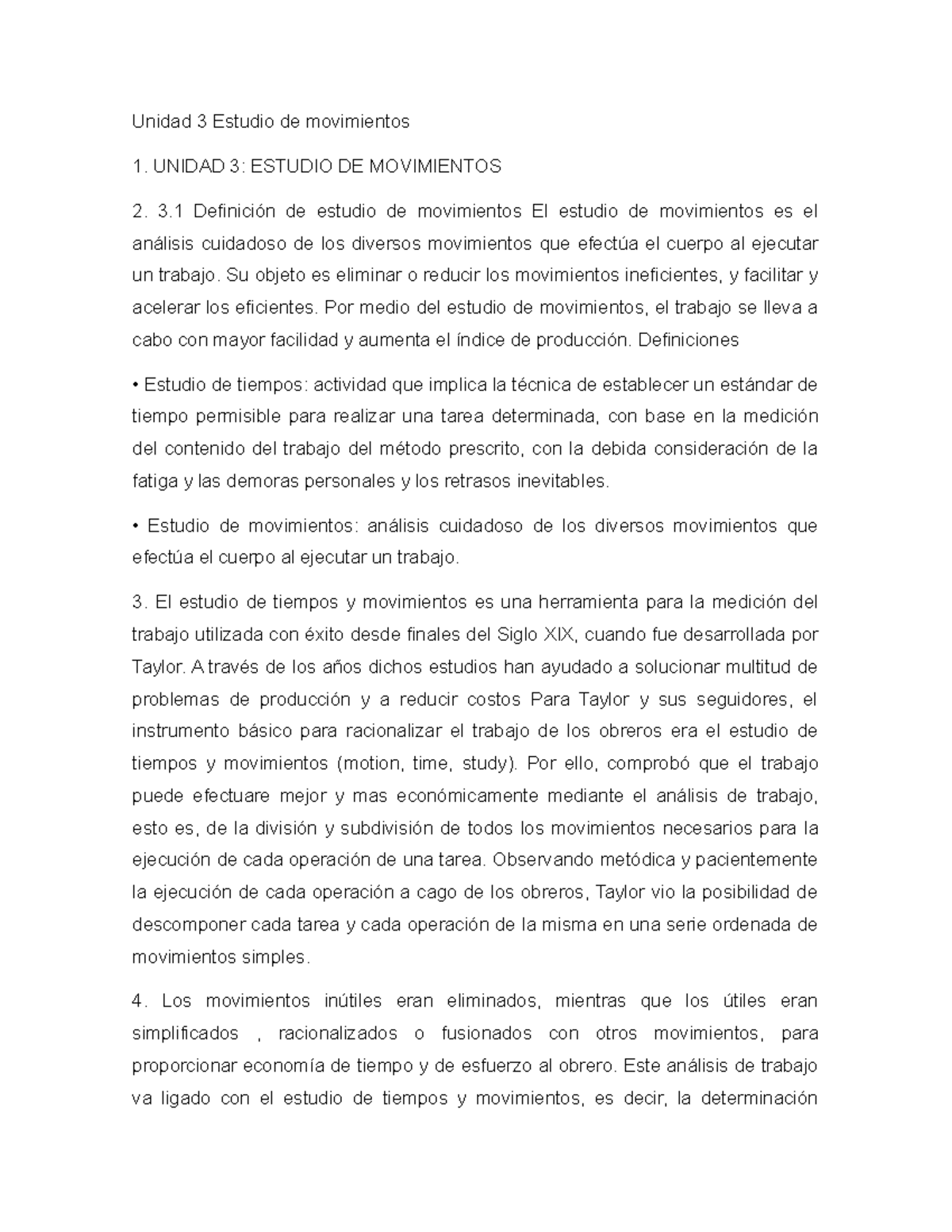 Unidad 3 Estudio de movimientos - Unidad 3 Estudio de movimientos ...