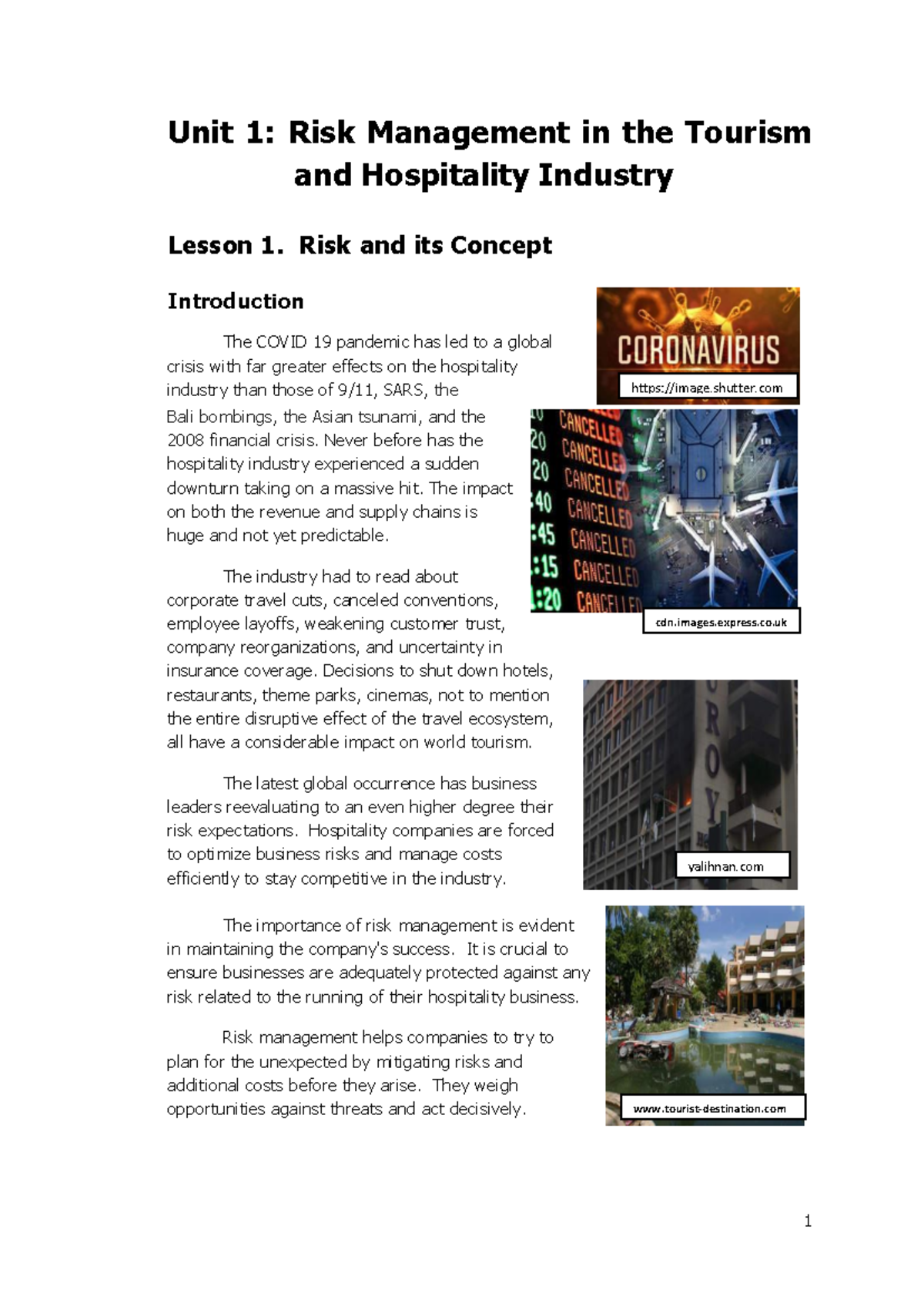 Unit-1-Lesson-1-2-Risk-Management - Unit 1: Risk Management in the ...