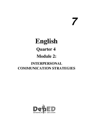 5 Q3 English - Third Quarter Module 5 for Grade 7 Class - 7 Quarter 3 ...