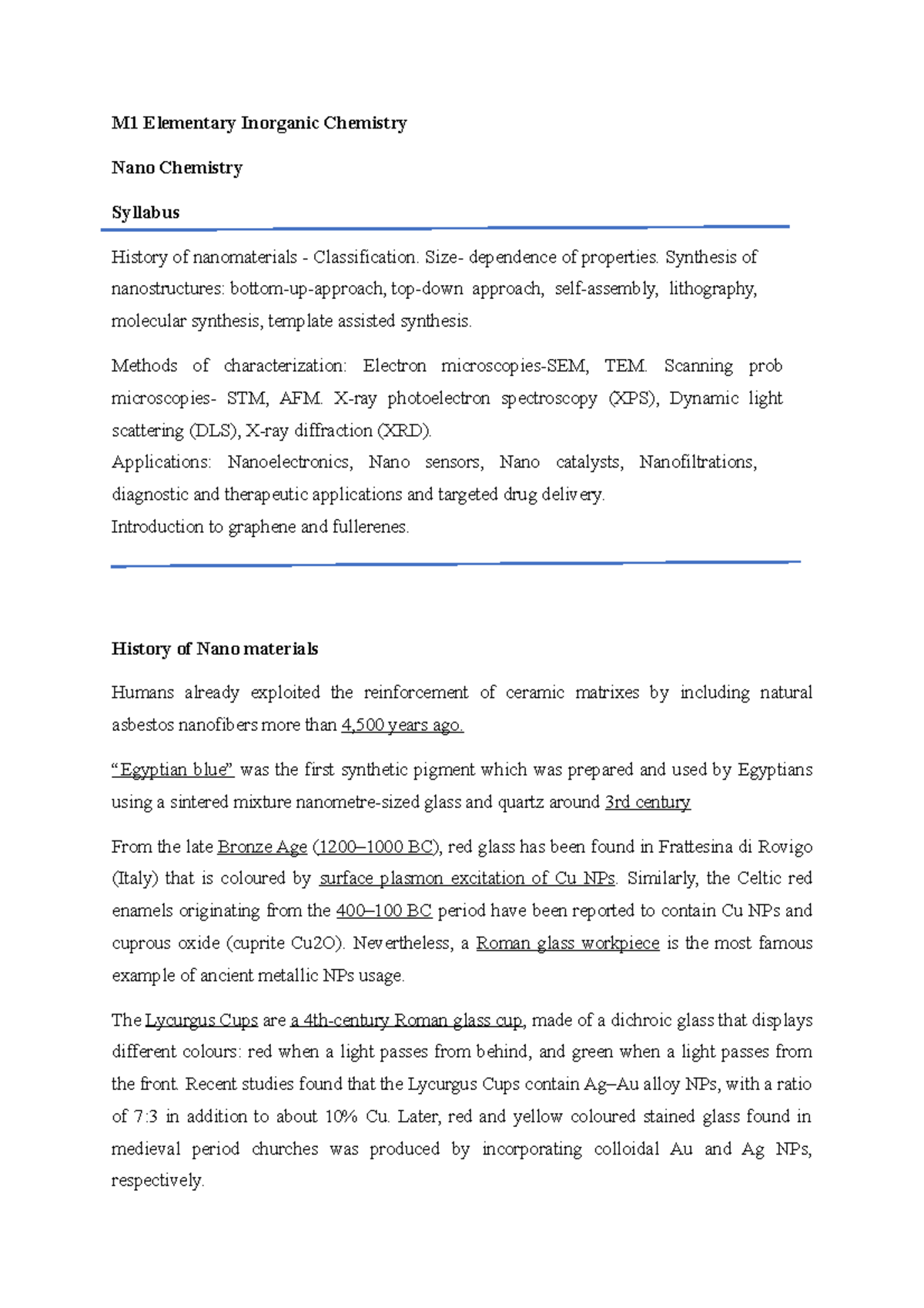 Nano Notes - About nanochemistry and techniques used in nanochemistry ...