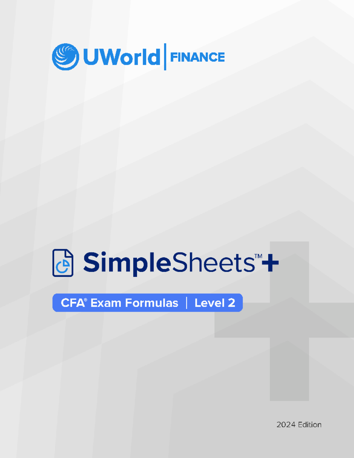 [UWorld] CFA Level II Simple Sheet - 2024 Edition CFA ® Exam Formulas | Level 2 Multiple ...
