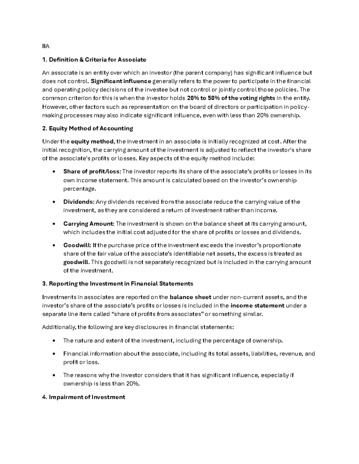 IIA - Lecture notes - IIA Definition & Criteria for Associate An ...