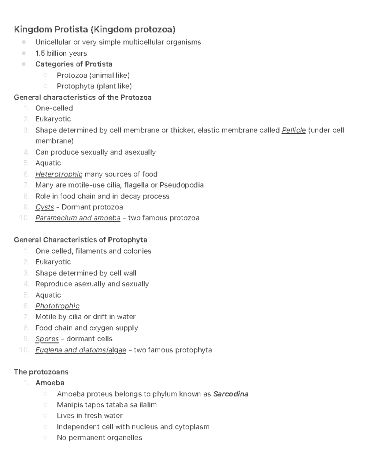 Kingdom Protista (Kingdom protozoa) - ï ï ï ï ï 1. 2. 3. 4. 5. 6. 7. 8 ...