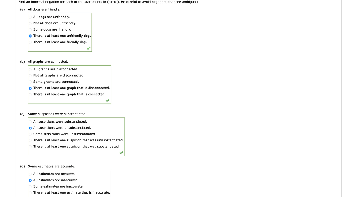 lesson 3.2 answers - Find an informal negation for each of the ...
