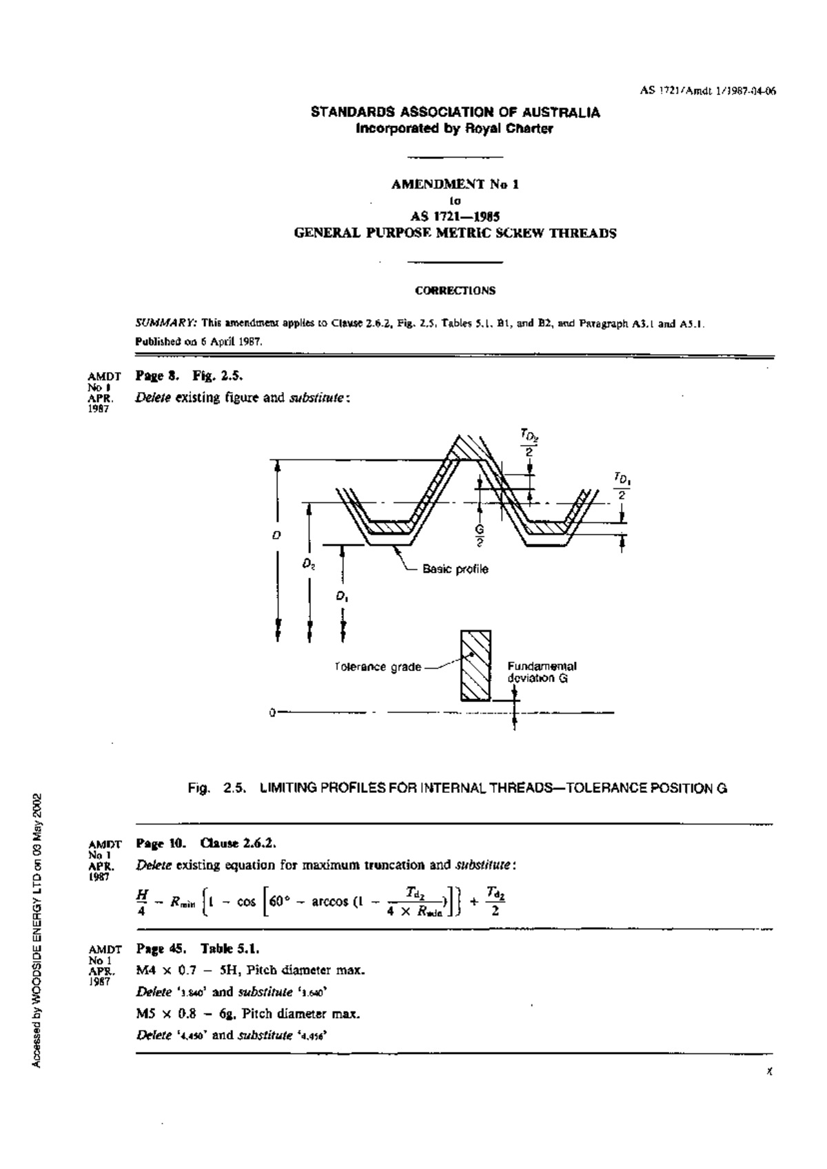 AS1721 1985 Amndt 1 - ENSC 2004 - Studocu