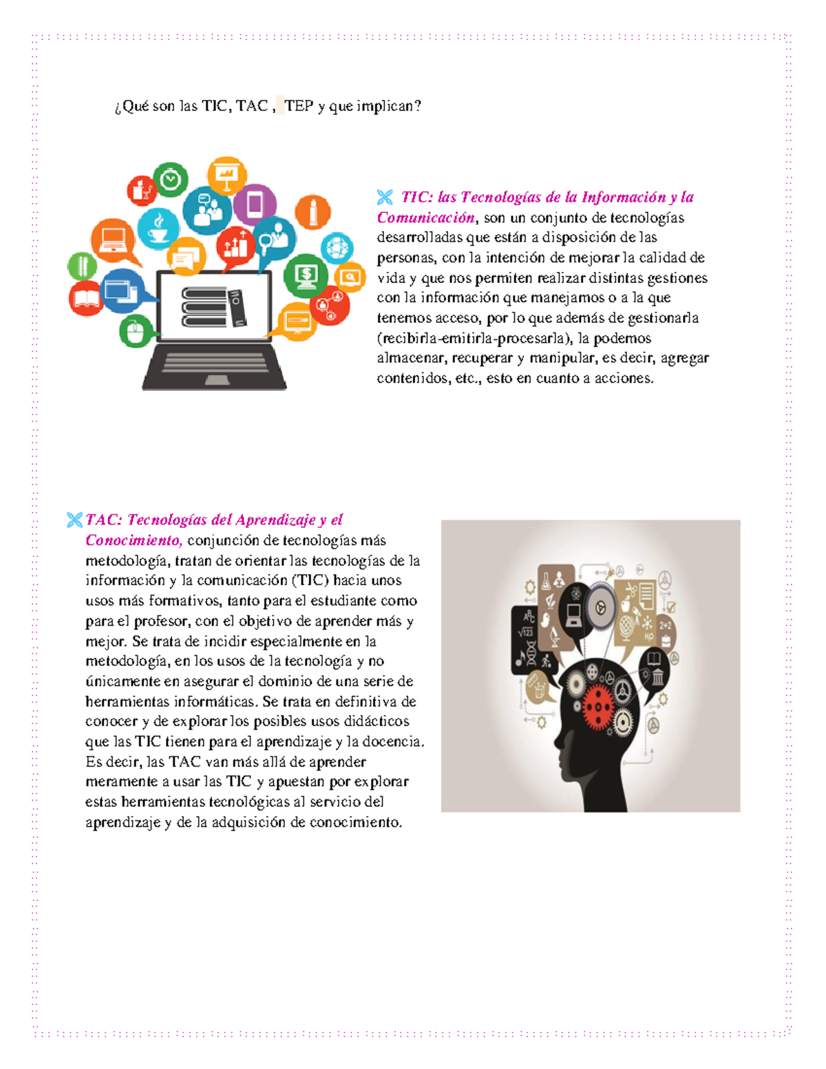 Qué son las TIC - ..... - ¿Qué son las TIC, TAC , TEP y que implican ...