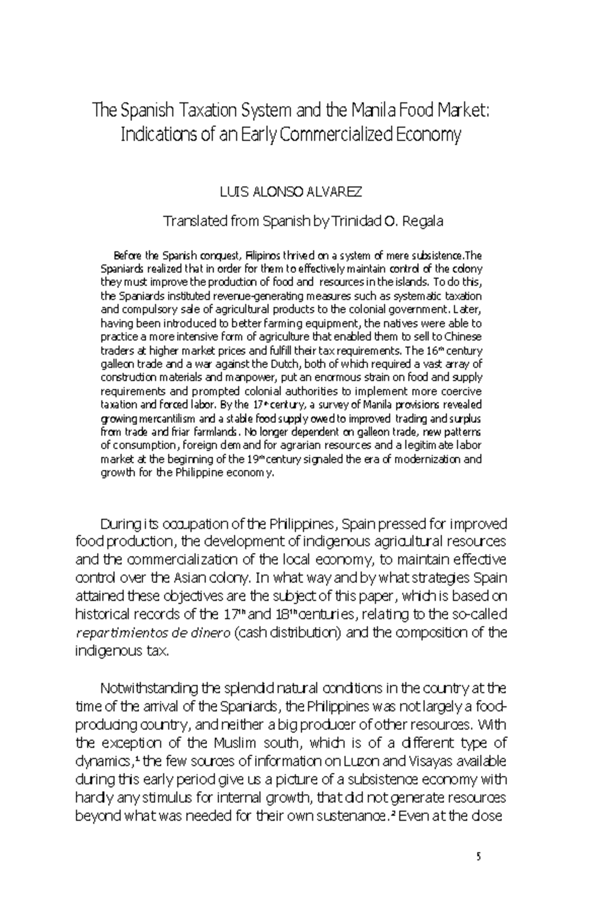 Spanish Taxation System - Regala Before the Spanish conquest, Filipinos ...