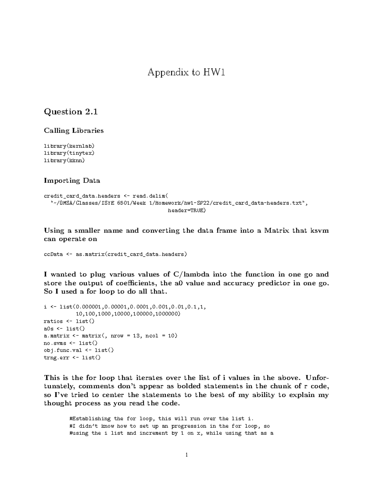 HW1 plus - Homework 1 - First week 2022 Spring - Appendix to HW Question 2. Calling Libraries ...