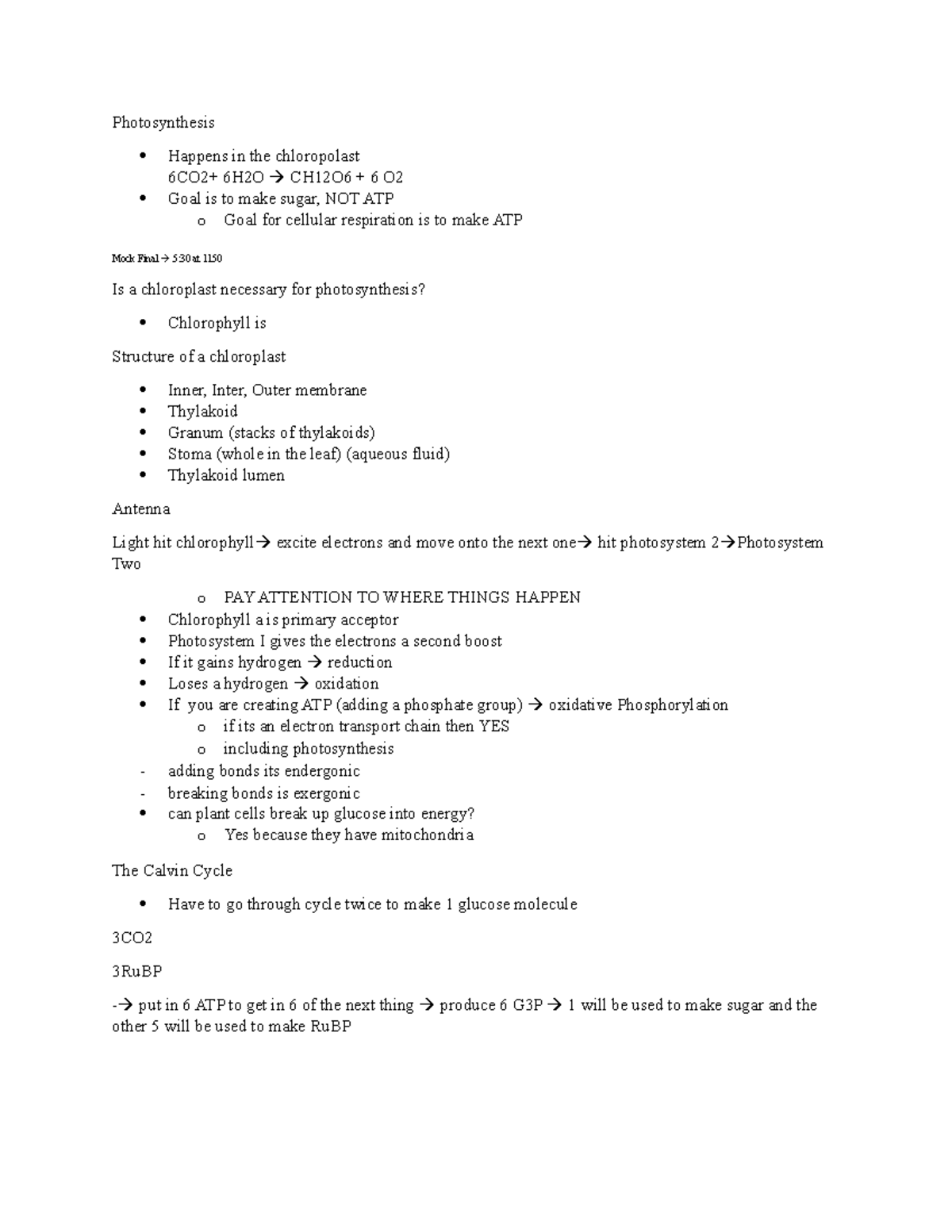 Bio - Photosynthesis - David Smith - Photosynthesis Happens in the ...