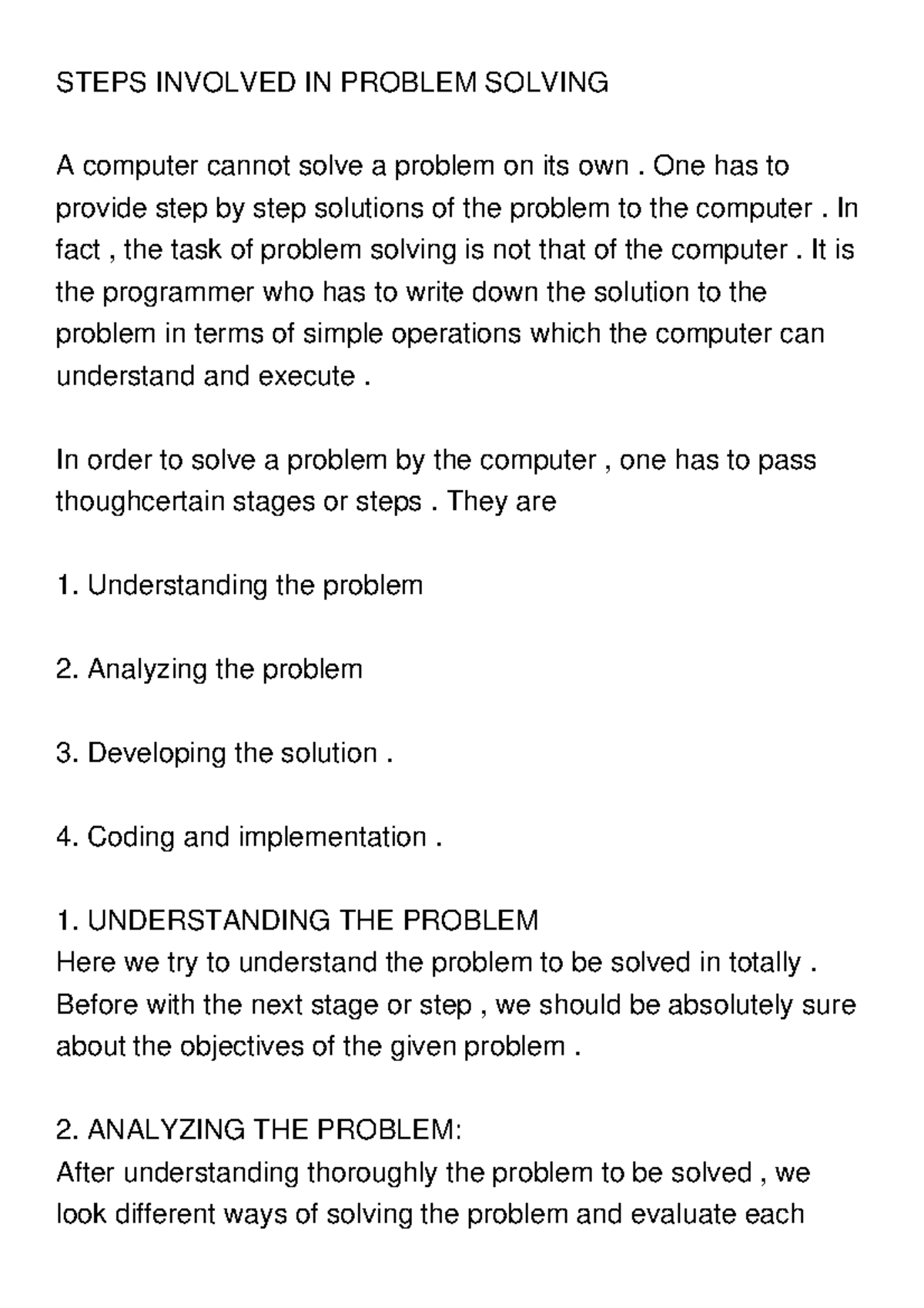HTT FILE 1675042299953 - STEPS INVOLVED IN PROBLEM SOLVING A computer ...