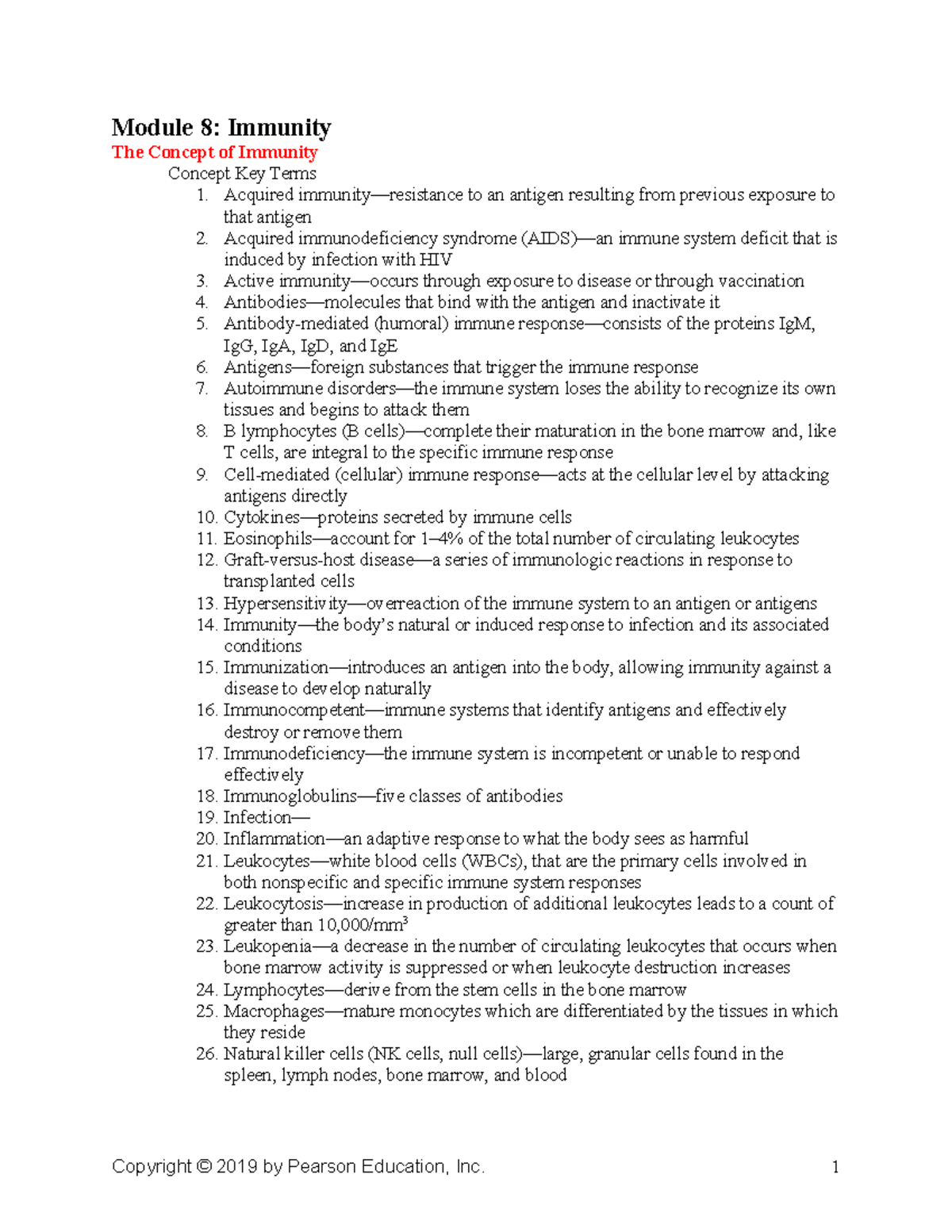 Module 8 Immunity Outline - NSG211 - NOVA - Studocu