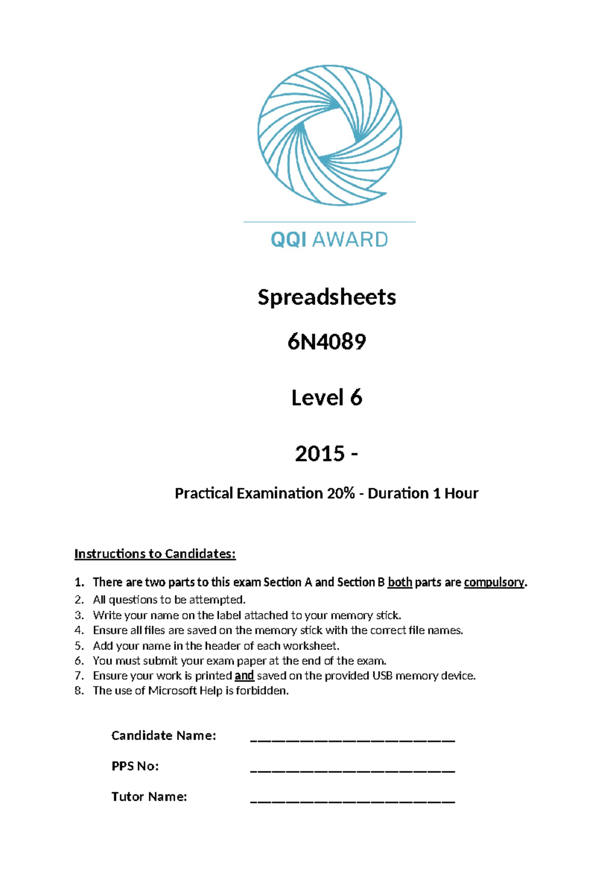 Mock Exam A - nnnnnnnnnnnnnnnnnnnnnnnnnnnnnnnnnnnnnnnnnn - Spreadsheets ...