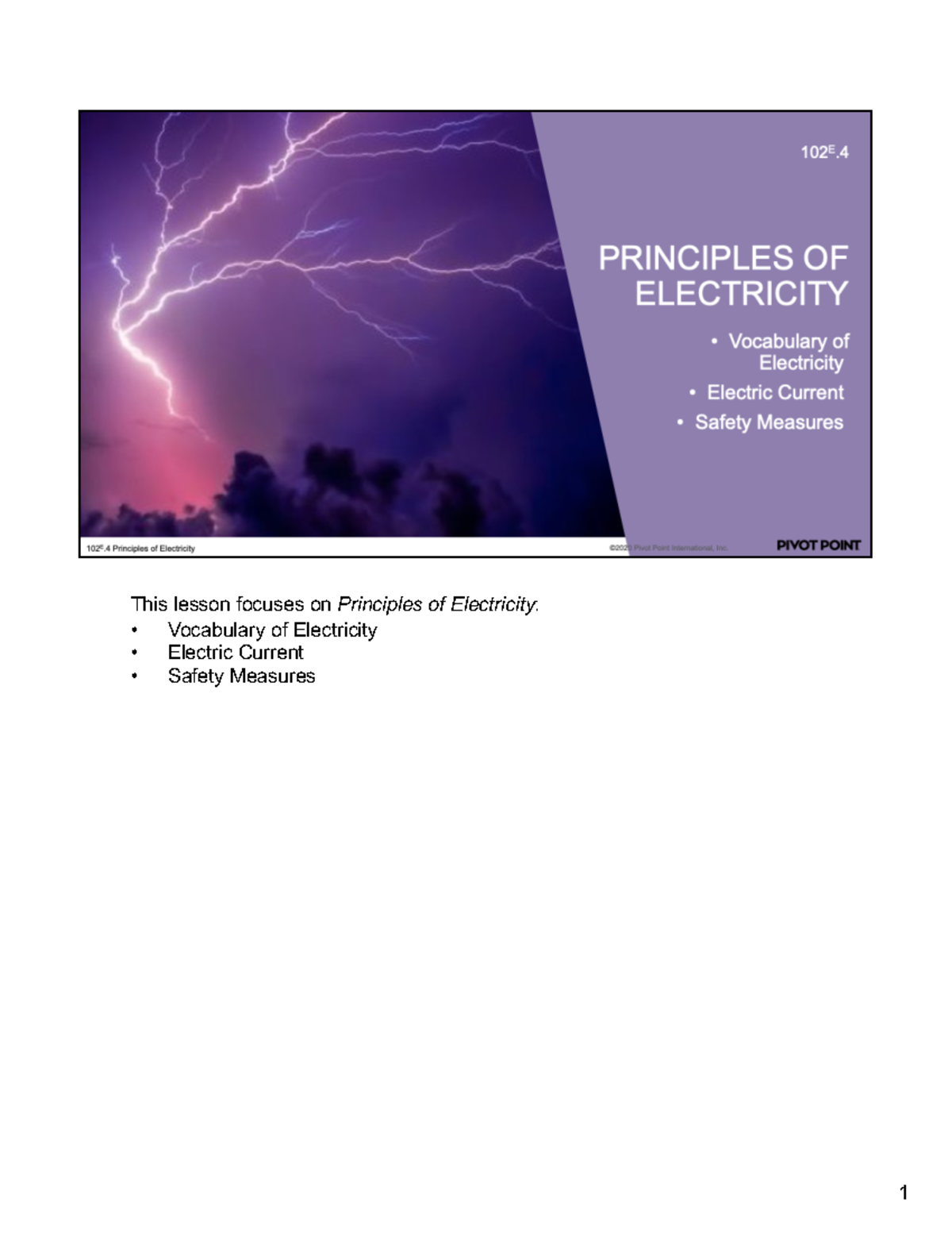 102E 04 Study Slides - Detailed lecture notes - This lesson focuses on ...