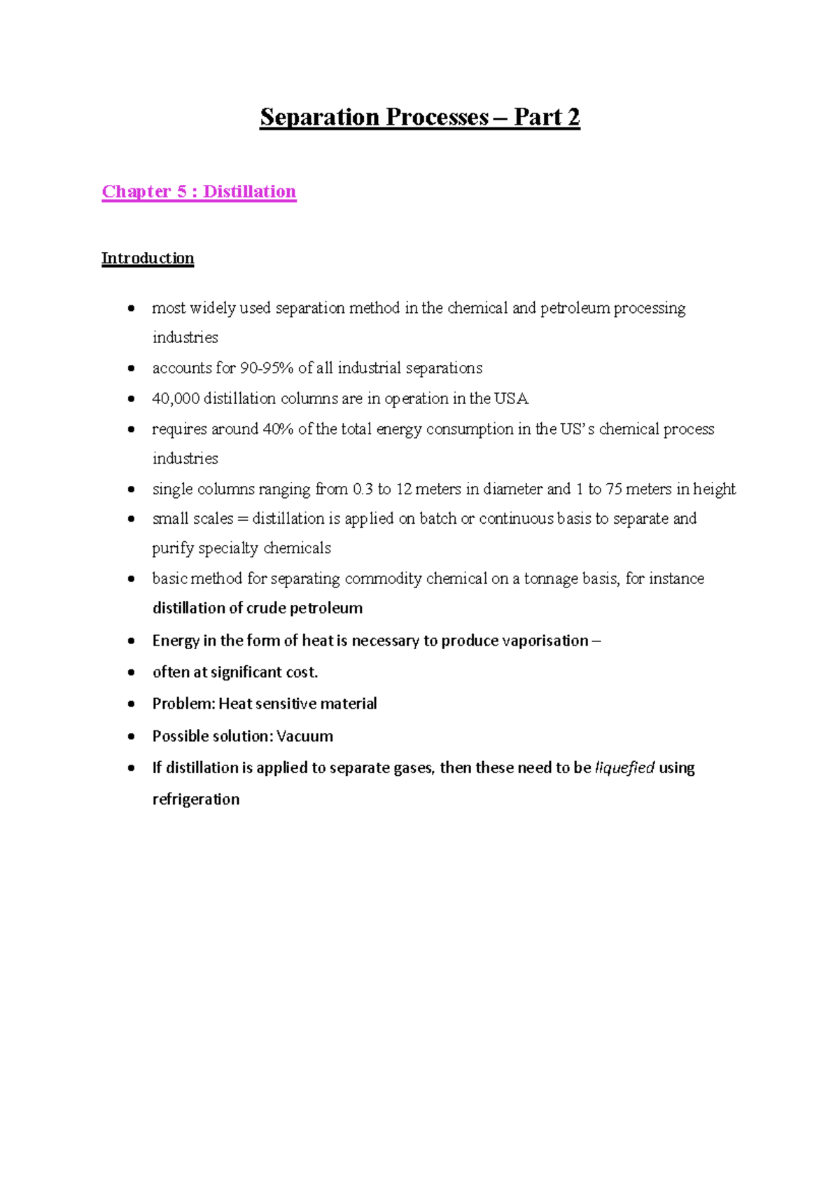 Separation Processes - Part 2 - Warning: TT: undefined function: 32 ...