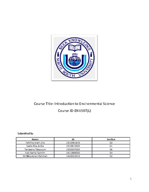 Lab task 3 - Lab task 3 - Introduction to Environmental Science (Lab) - NSU - Studocu