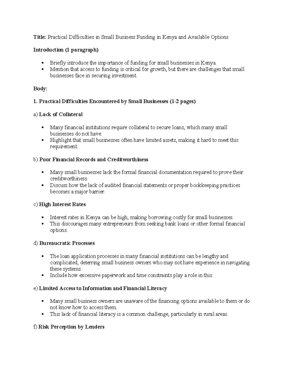 Rrrrt - business - Title: Practical Difficulties in Small Business ...