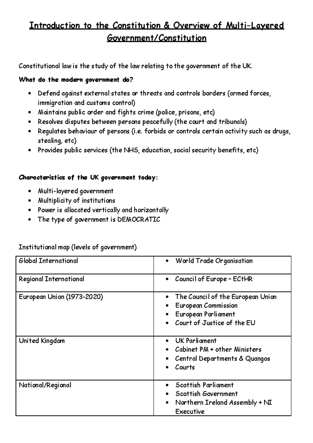 Lecture 1 - Introduction to the Constitution & Overview of Multi ...