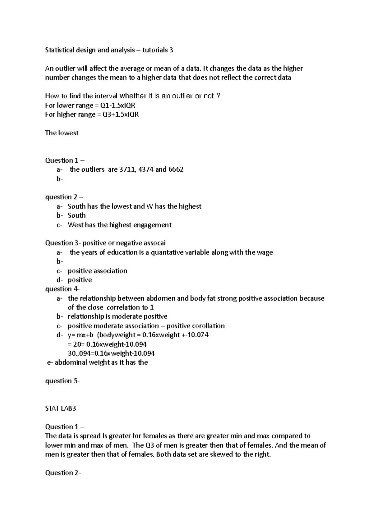 STAT Tutlab 3 - stat lab - Statistical design and analysis – tutorials ...