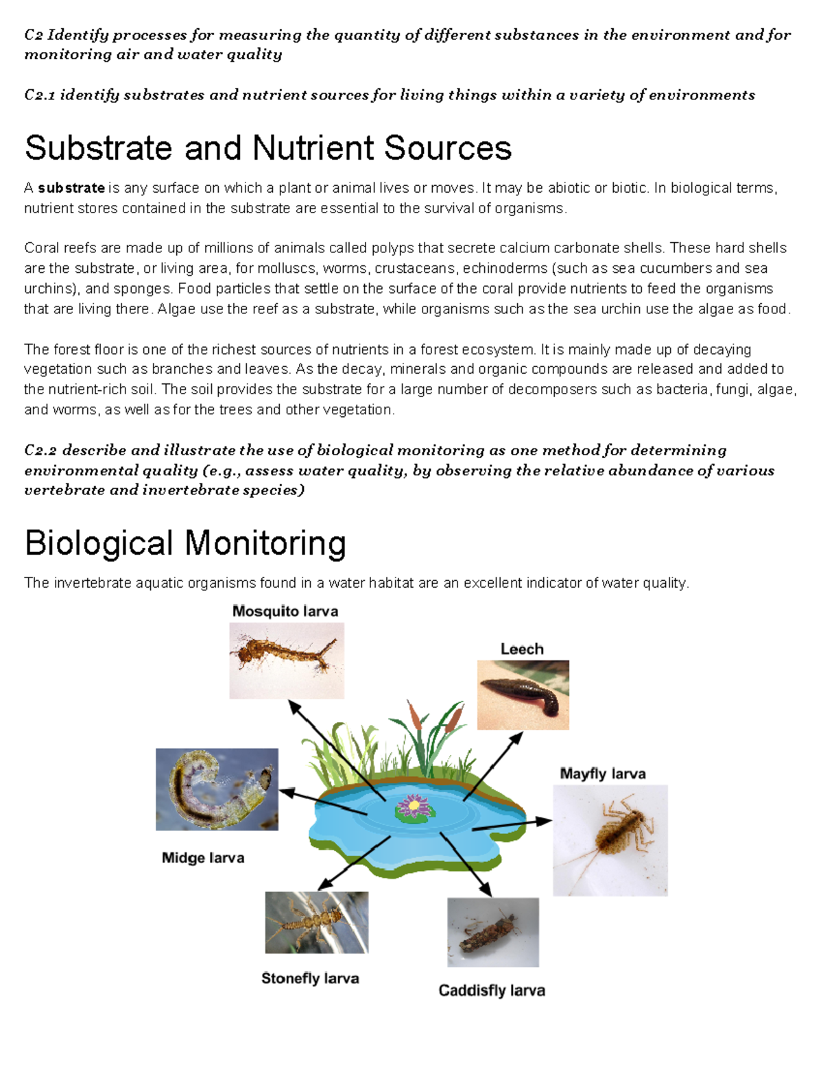 Help Notes-Unit C 2 - C2 Identify processes for measuring the quantity ...