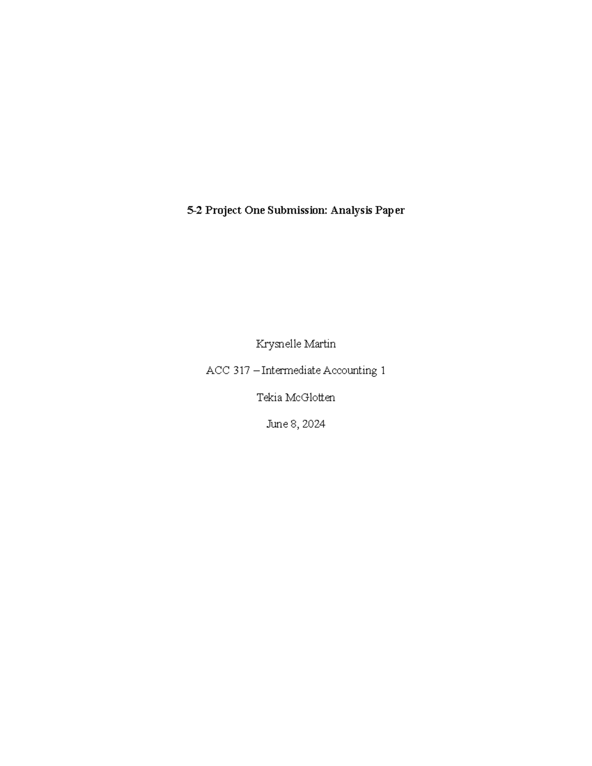 Project One Analysis Paper - 5-2 Project One Submission: Analysis Paper ...