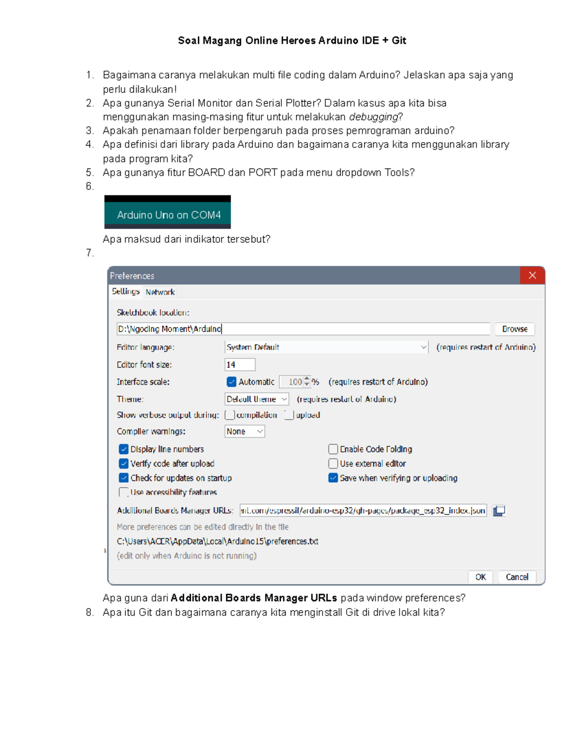 Soal Magang Arduino Git Soal Magang Online Heroes Arduino Ide Git