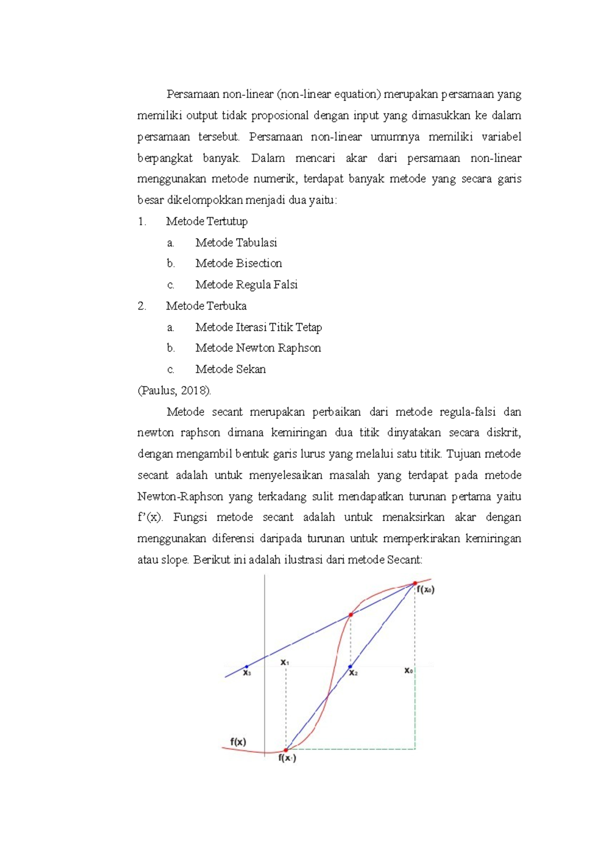 Metode Secant - Persamaan non-linear (non-linear equation) merupakan ...