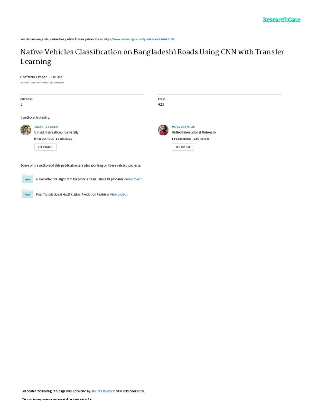 Native Vehicles Classificationon Bangladeshi Roads Using CNNwith ...