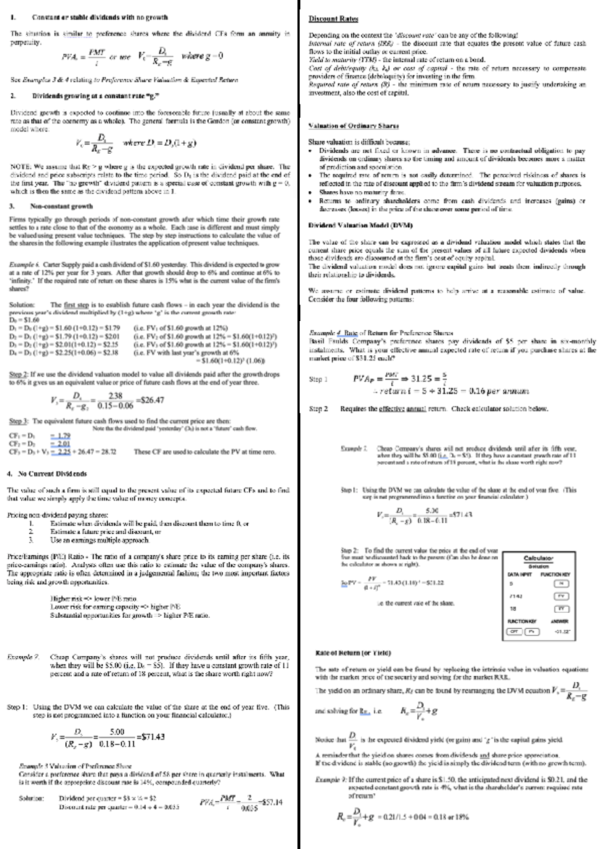 Notes for finance exam - BUS140 - Studocu
