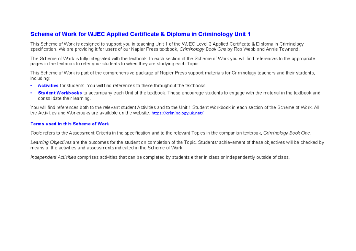 SOW UNIT 1 13june2019 - Maths - Scheme of Work for WJEC Applied ...