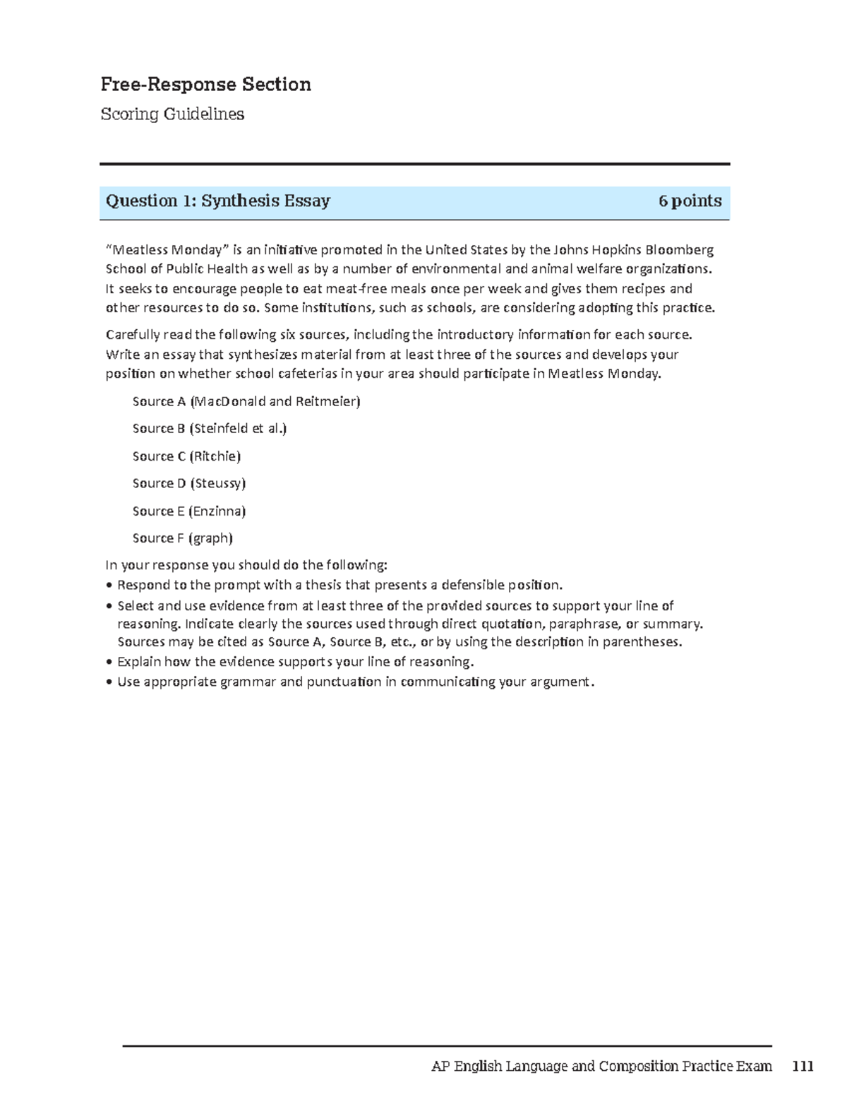 Ap english language and composition 2020 practice exam and notes 2 frq ...