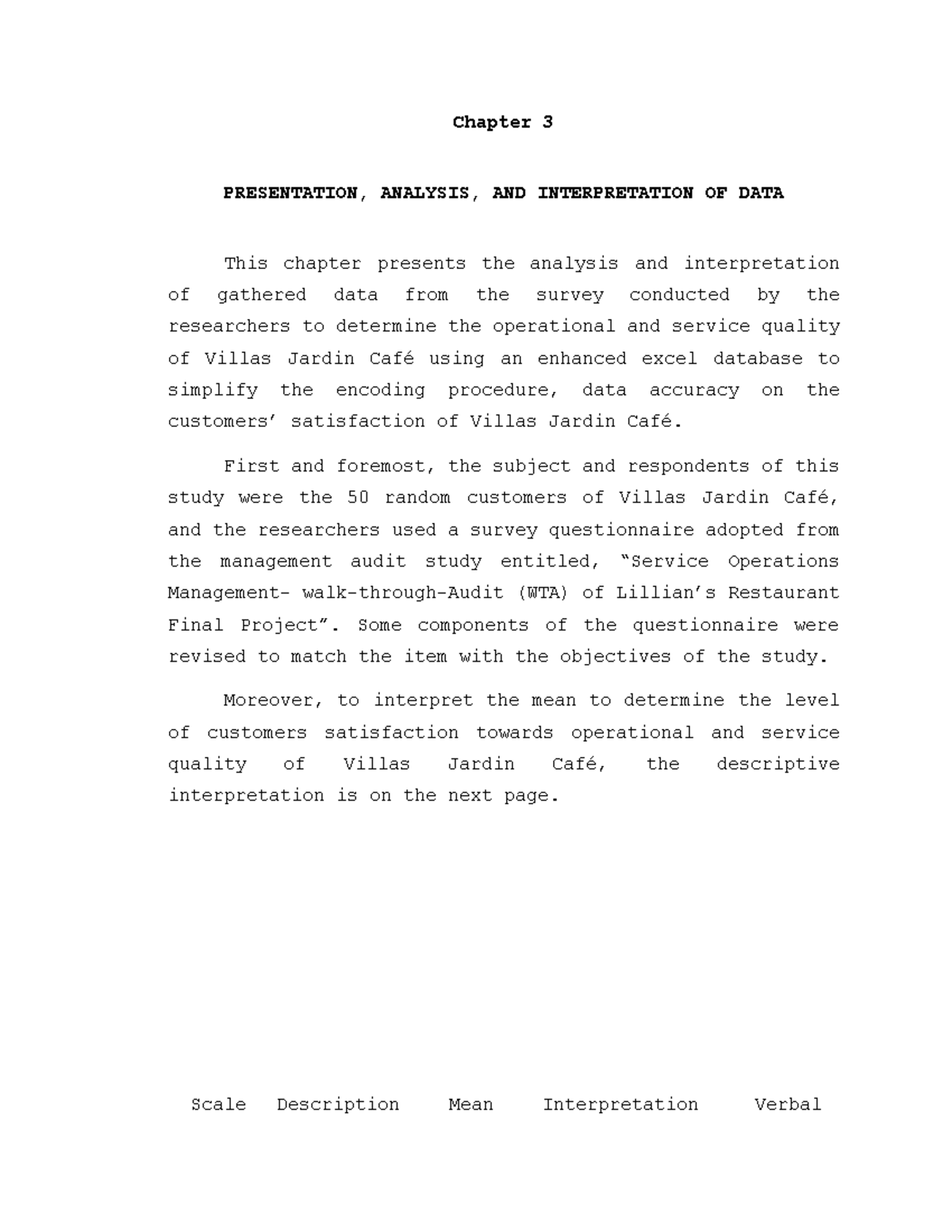 Chapter 3 Mngt Audit Lecture Notes Chapter 3 Presentation Analysis And Interpretation Of