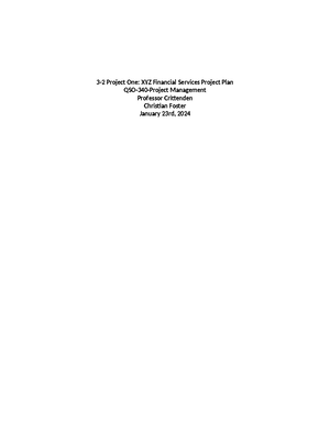 QSO 349 Module Four Activity Communications Plan - Prepare Sher-Wood ...