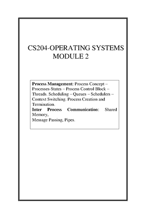 Operating Systems - Module 1 - An Operating System (OS) is an interface ...
