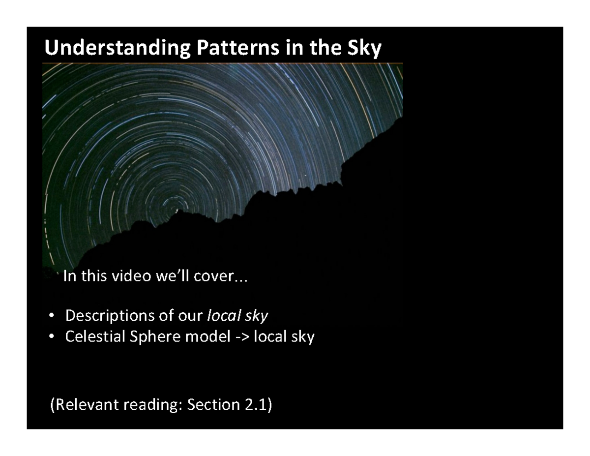 P116Video Slides W2 - Lecture notes 2 - Understanding Patterns in the ...