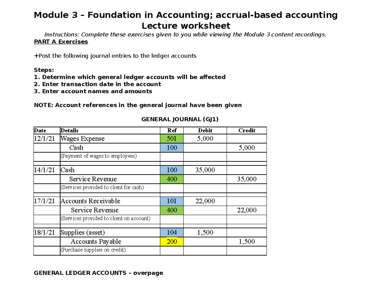 Module 3 worksheet Student Final s1 2023 - Module 3 – Foundation in ...