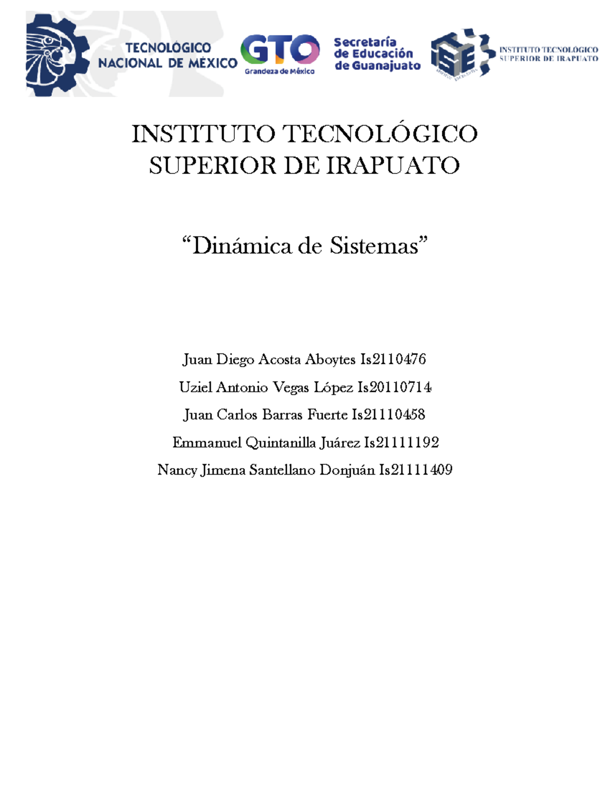 Instituto Tecnológico Superior DE Irapuato 1 - INSTITUTO TECNOLÓGICO ...
