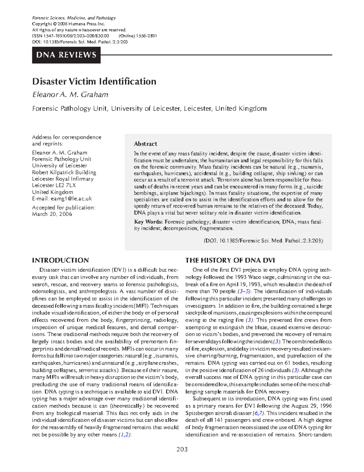 Disaster victim identification - Mass fatality incidents can be natural ...