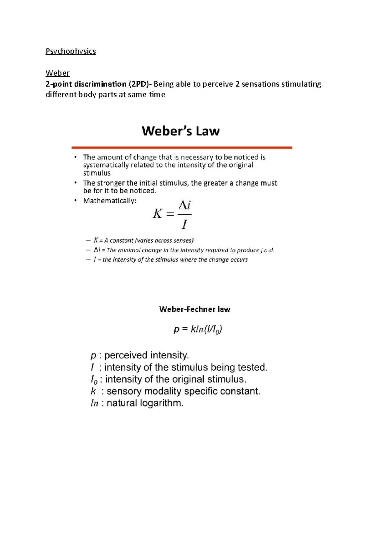 Psychophysics 2 - n/a - Psychophysics Weber 2-point discrimination (2PD ...