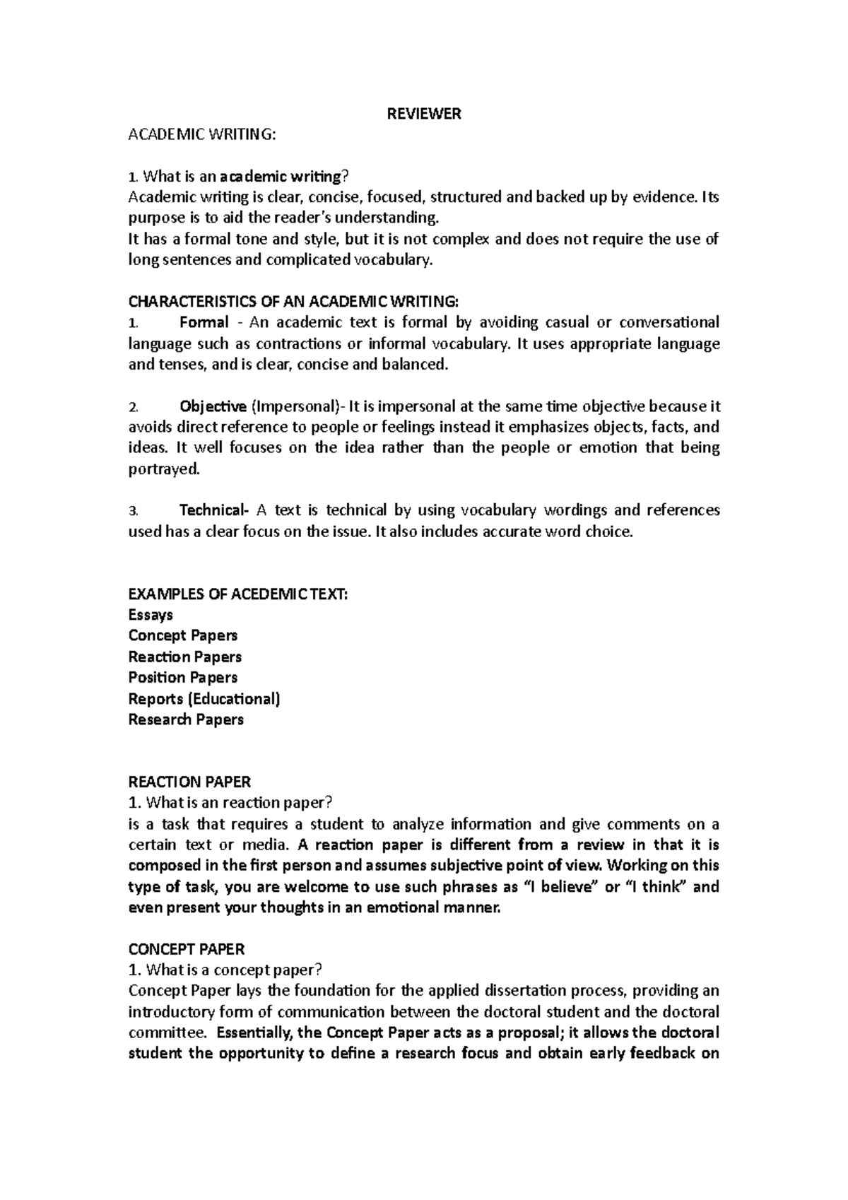 Review- Academic- Writing - REVIEWER ACADEMIC WRITING: What is an ...