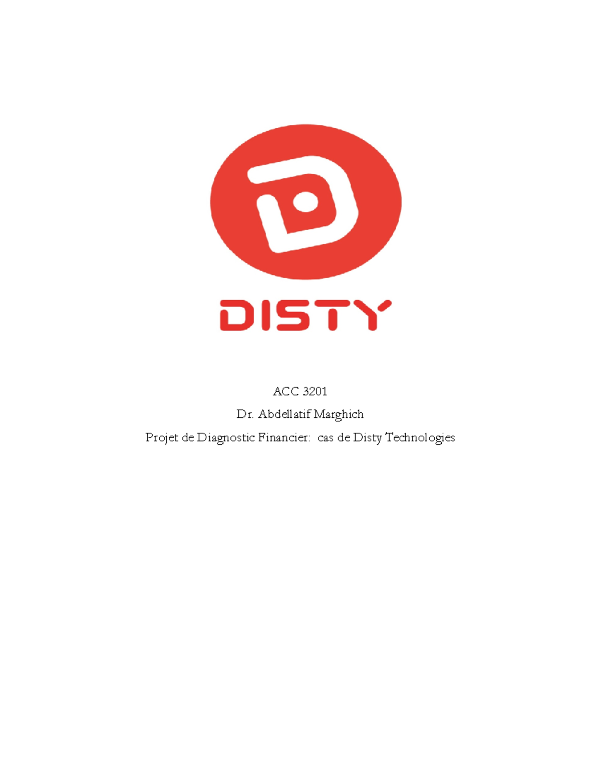 ACC 3201 – Project - ACC 3201 Dr. Abdellatif Marghich Projet de ...