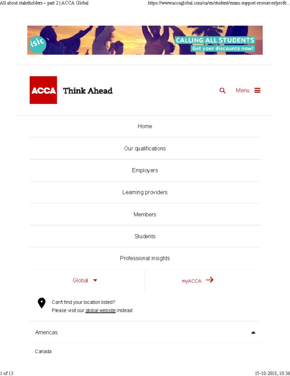 All about stakeholders 2 ACCA - All about stakeholders – part 2 | ACCA ...