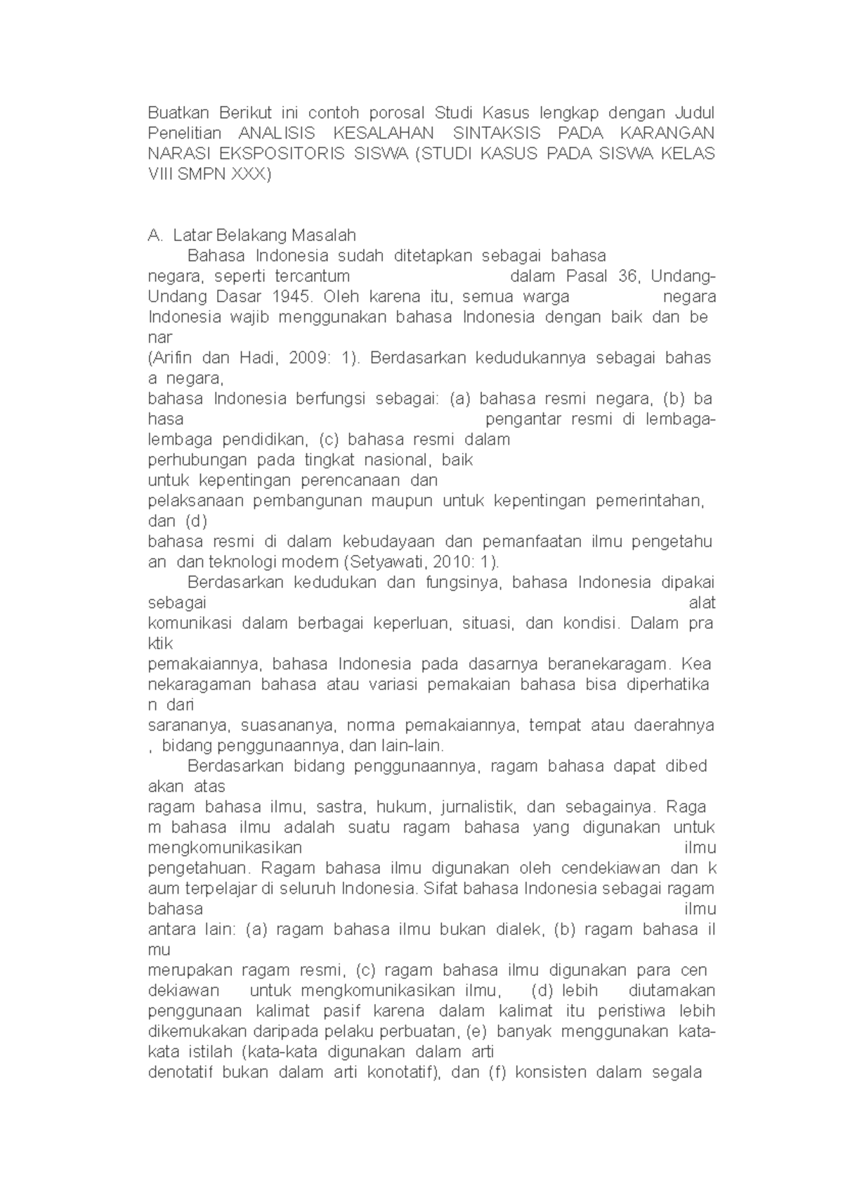Langkah-Langkah Penelitian Studi Kasus dan Contoh Proposal Penelitian ...